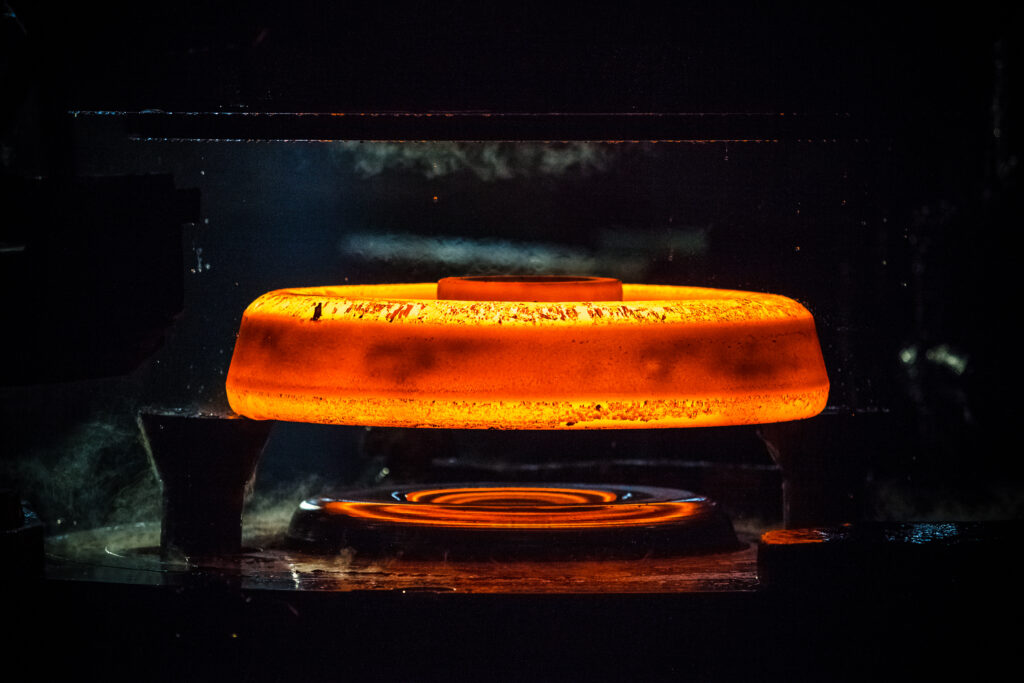 Object position detection at the different stages of hot forging ...